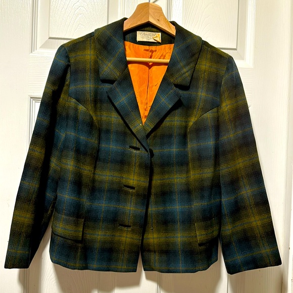 Pendleton | Jackets & Coats | Vintage Pendleton Plaid Wool 3button Blazer Jacket 95s1960s | Poshmark